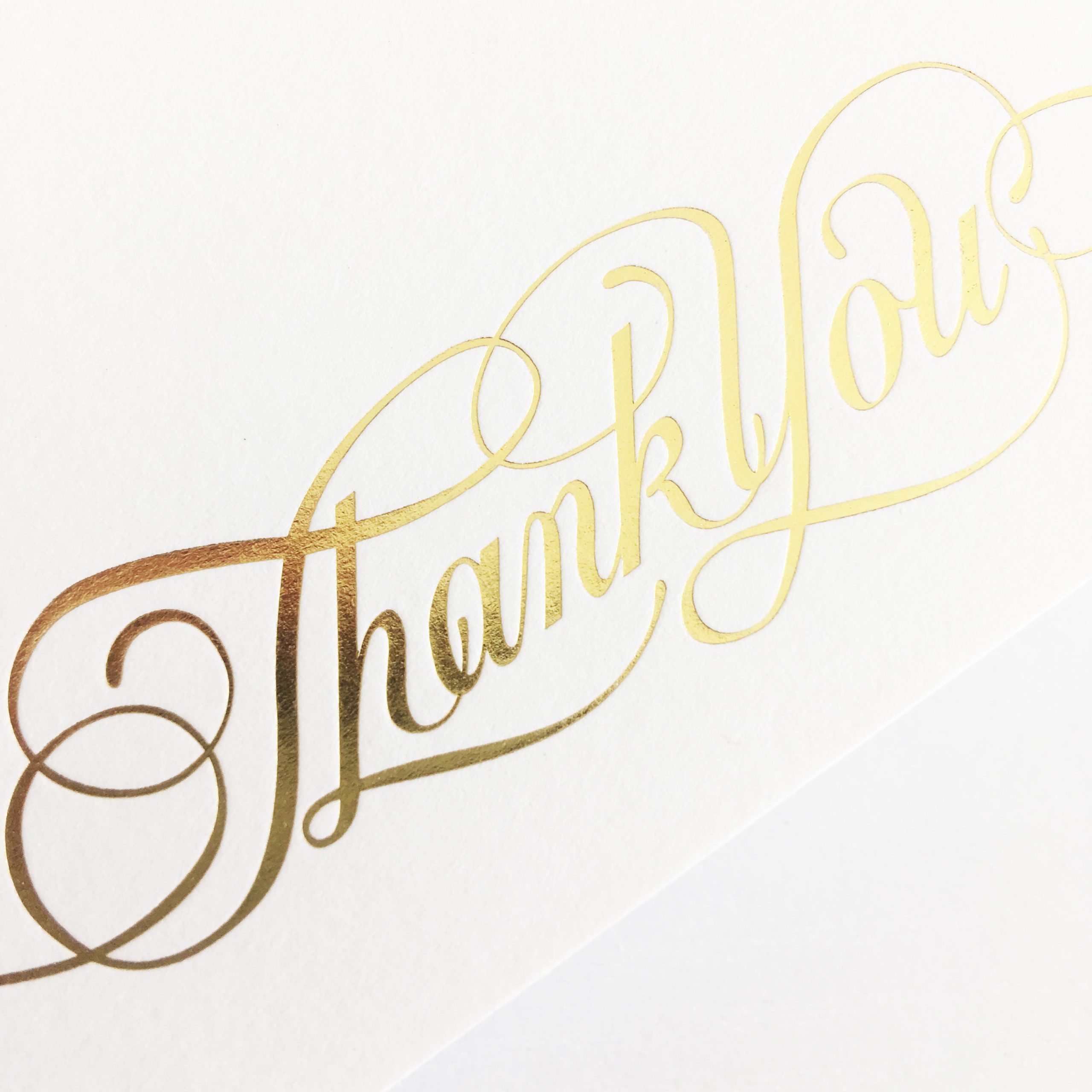 Gold Foil Embossed Thank You Cards | Noted Paper