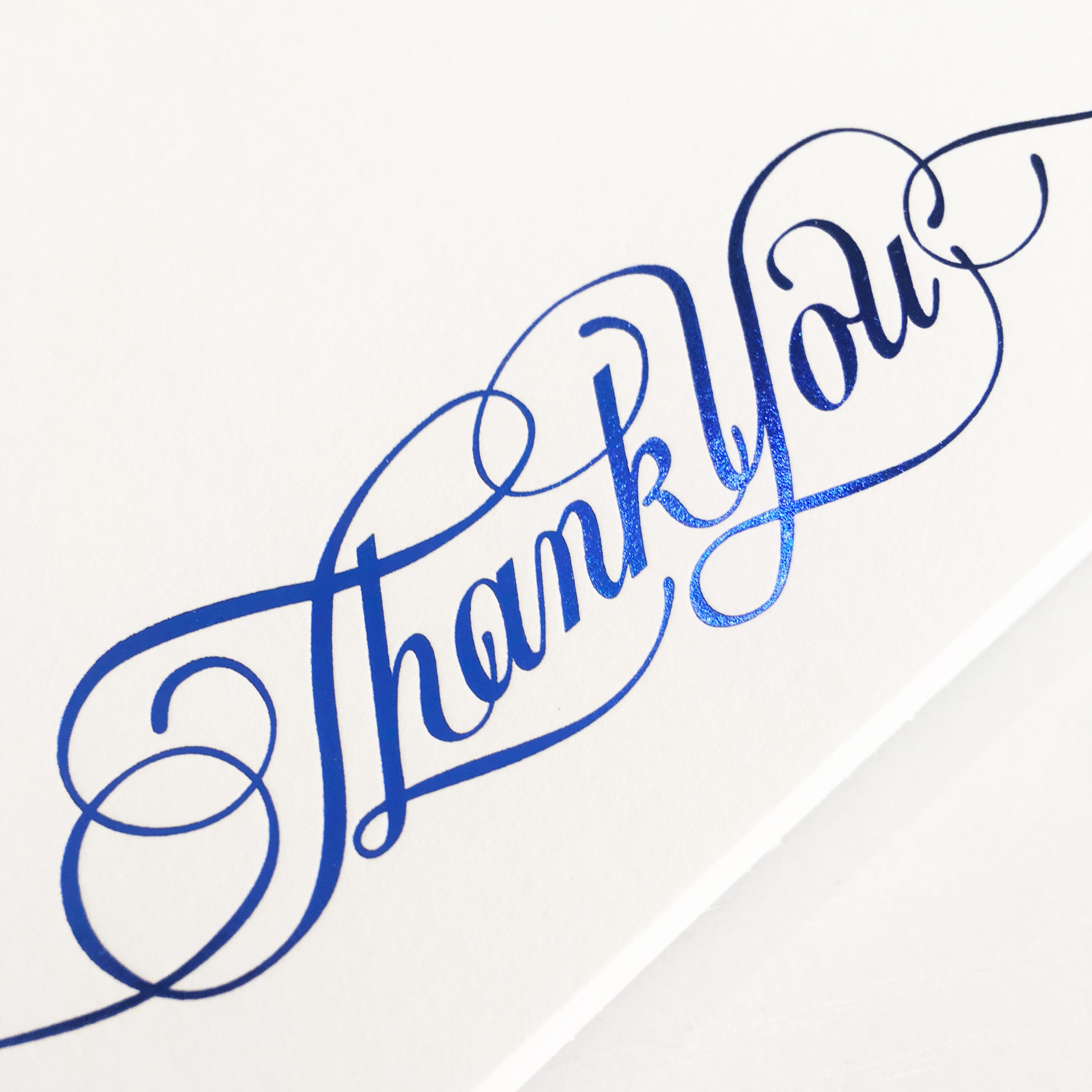 Royal Blue Foil Embossed Thank You Cards | Noted Paper